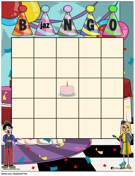 Igralna Karta Bingo Za Rojstni Dan Storyboard Por Sl Examples