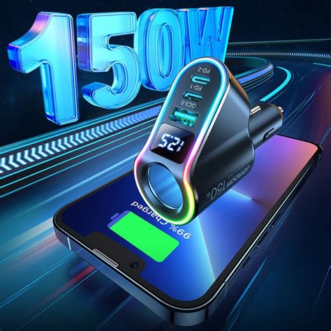 Incarcator Auto Universal Conectivitate Fm Bt Aux In 2 X Usb Type C