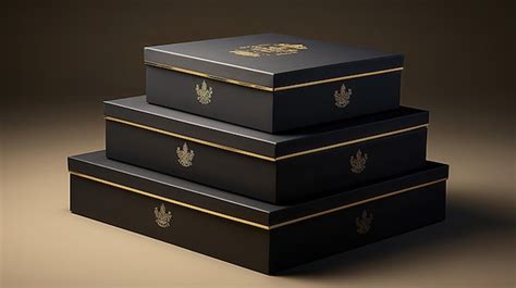 Premium AI Image A Stack Of Boxes With The Logo On The Front