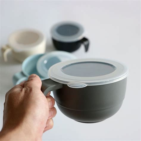 시리얼그릇 라면그릇 스프컵 씨리얼 죽 뚜껑 손잡이볼 감도 깊은 취향 셀렉트샵 29cm