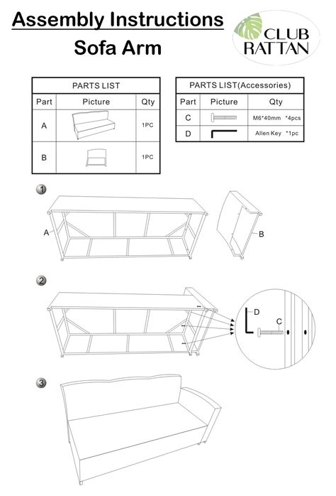 Club Rattan Assembly Instructions Garden Furniture Club Rattan Assembly Instructions Garden Furniture