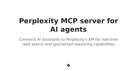 Perplexity Mcp Server For Ai Agents