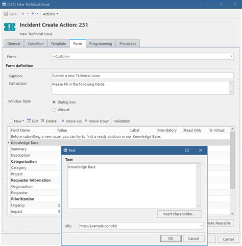 Url Hyperlinks On Action Forms Administration Guide Alloy Navigator Alloy Software Docs