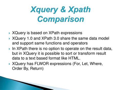 Ppt Xquery Powerpoint Presentation Free Download Id1626107