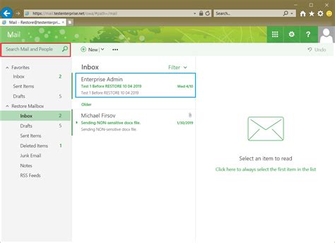 Exchange Server 2019 Working With The Recovery Database Michael Firsov