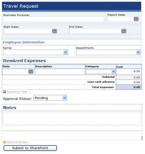 Microsoft Infopath Form Templates Williamson