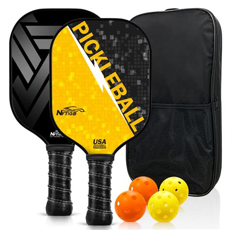 Nftigb Pickleball Paddles Usapa Approved Fiberglass Pickleball Set Of 2 Lightweight Pickleball