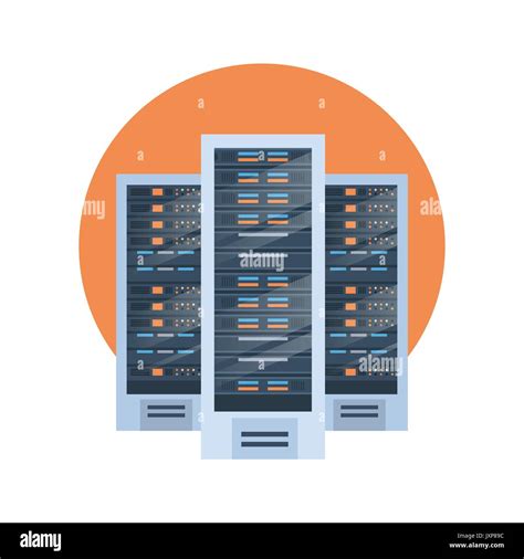 data center icon cloud computer connection hosting server database