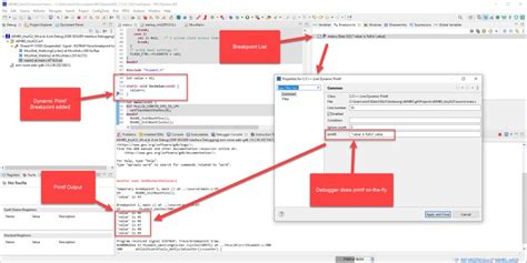 Dynamic Printf Breakpoint In Eclipse Mcu On Eclipse