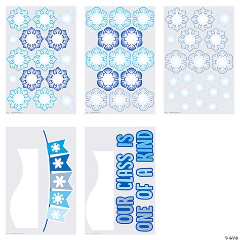 Snowflake Classroom Door Decorating Kit 59 Pc