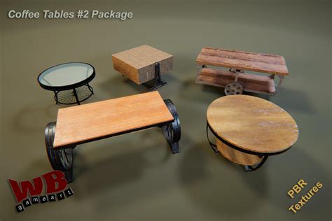 Coffee Tables 2 Package 3d Props Unity Asset Store