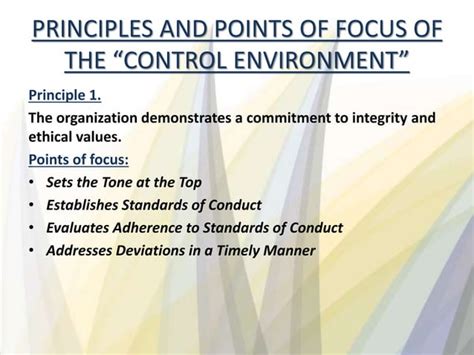 Coso Internal Control Integrated Framework Pptx