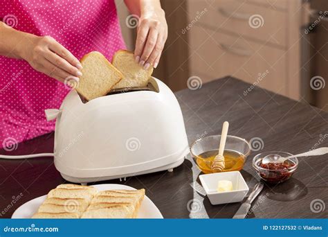 Toasted Bread Making Stock Photo Image Of Apron Fresh