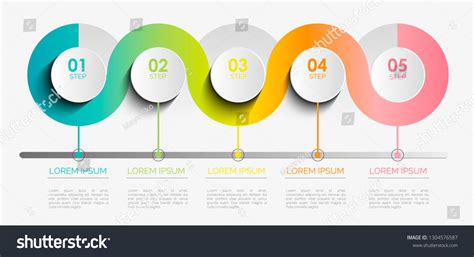Five Steps Infographics Can Illustrate Strategy Stock Vector Royalty Free 1304576587