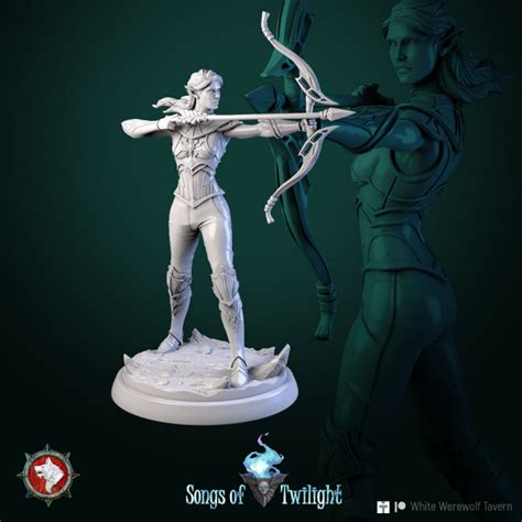 3d Printable Drow Assassins Females Set 6 Miniatures By White Werewolf