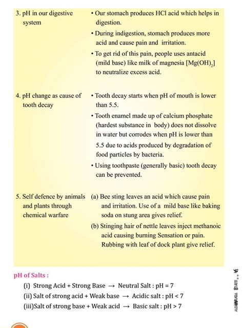 Cbse Notes Class Science Acid Bases And Salts