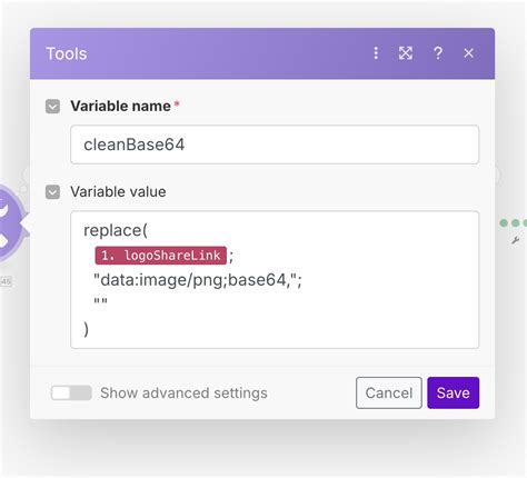 i m getting a base64 data image from a webhook and want to upload it to