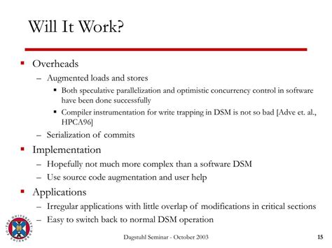 Ppt Thread Level Speculation As A Memory Consistency Protocol For Software Dsm Powerpoint