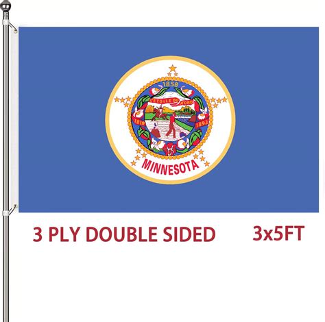 Yamizar Minnesota State Flag Heavy Duty Double Sided 3 Ply