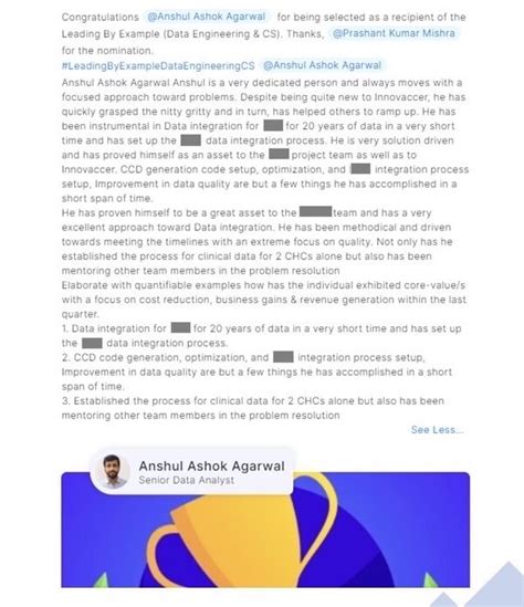 anshul agarwal on linkedin awards recognition leadingbyexample