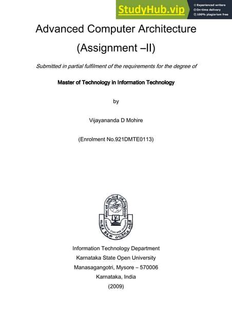 Advanced Computer Arch Assign Ii Pdf