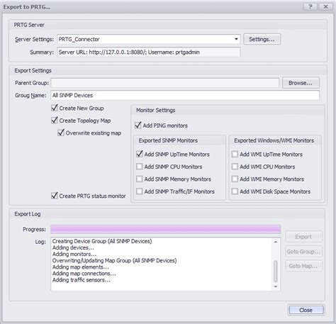 Prtg Export Uvexplorer