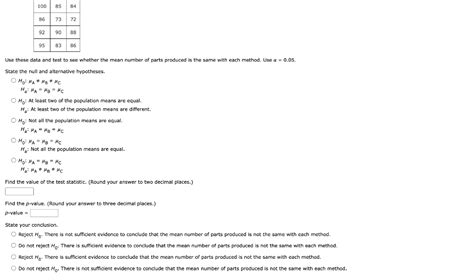 Solved Use These Data And Test To See Whether The Mean Chegg