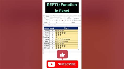 Rept Function In Excelexcel Rept Formulaexcelexceltutorialshortsviralexcelformula
