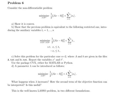 Solved Consider The Non Differentiable Problem