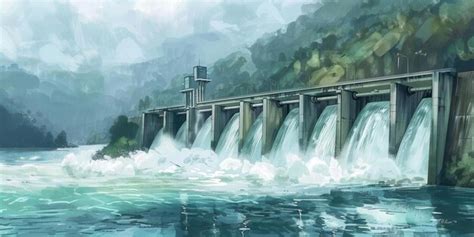 Harnessing The Power Of Water Hydropower Energy Concept Premium Ai