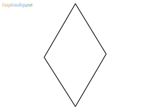 How To Draw A Rhombus Shape Step By Step Easy Phase
