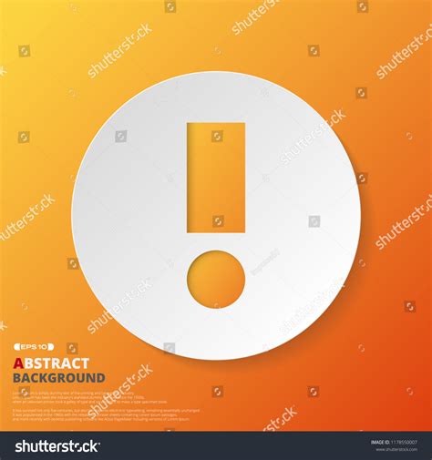 Abstract Orange Exclamation Mark Symbol Background Stock Vector Royalty Free