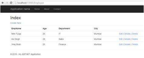 ASP NET MVC CRUD Operation Scaffold Template Using Entity Framework