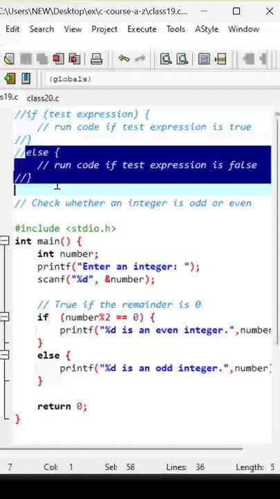 Class 16 If Else Statement In C Language Cprogramming Cprogrammingvideo Ifelsestatement