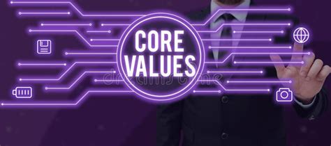Conceptual Caption Core Values Concept Meaning Principles Which Guide And Determine What Is