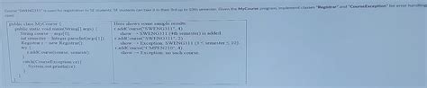 solved class public class mycourse { public static void