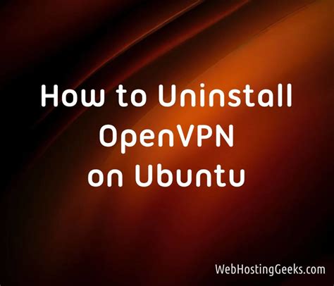 How To Uninstall OpenVPN On Ubuntu Linux Tutorials For Beginners