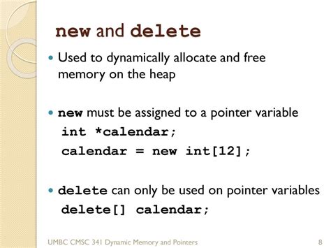 Cmsc 341 Lecture 2 Dynamic Memory And Pointers Review Ppt Download