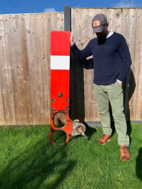 Railway Semaphore Signal Arm Enamel Sign Spectacle Plate Upper Quadrant Vintage £225 00