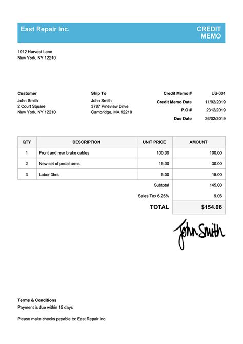Credit Memo Templates Quickly Create Credit Memos