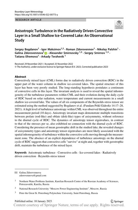 Anisotropic Turbulence In The Radiatively Driven Convective Layer In A Small Shallow Ice Covered