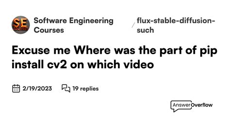 excuse me where was the part of pip install cv2 on which video