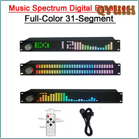 Qyuih Music Spectrum Analyzer Digital Equalizer Led Full Color 31 Segment Eq Tuning Level