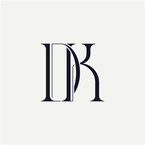 Dk Initials Monogram Concept Logo Design Of Letters D And K 25743286