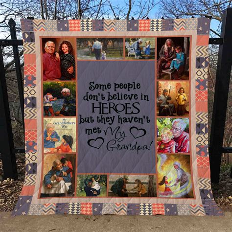 Buy Grandpa Some People Dont Believe In Heroes Quilt Blanket And Quilt