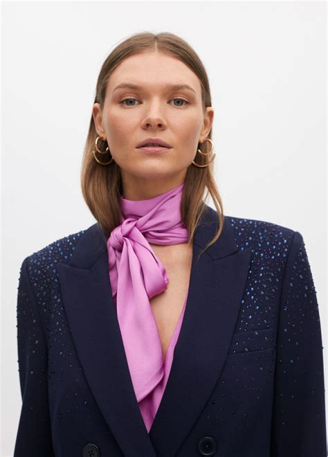 Knit Blazer With Shoulder Strass Lola Casademunt