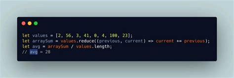 Erhan Tezer On Linkedin Heres A Nice Trick To Calculate The Average Of An Array In Js Using