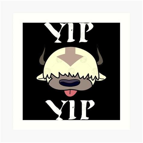 Yip Yip Appa Avatar The Last Airbender Art Print For Sale By