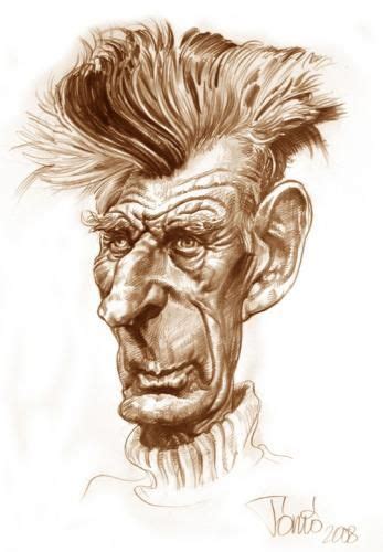 Irish Writer Samuel Beckett By Tonio Media And Culture Cartoon Samuel