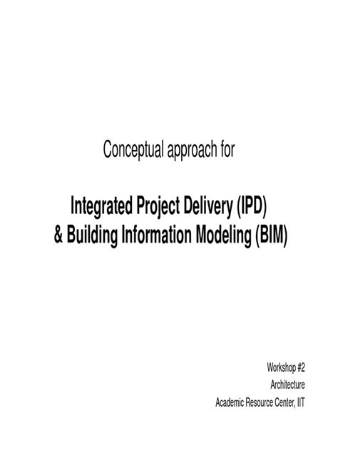 Integrated Project Delivery And Bim Pdf Building Information